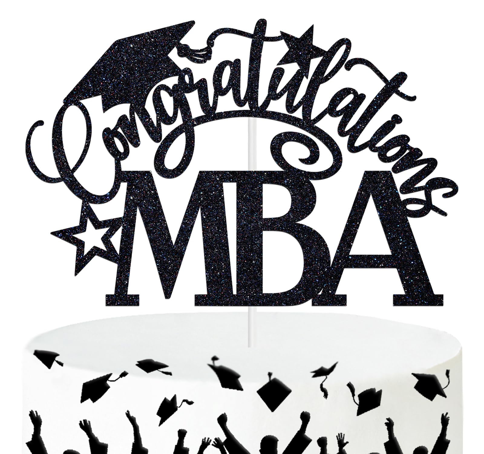 Congratulations MBA Cake Topper, Congrats Grad/Master of H2FSDBusiness Administration Cake Decor ...