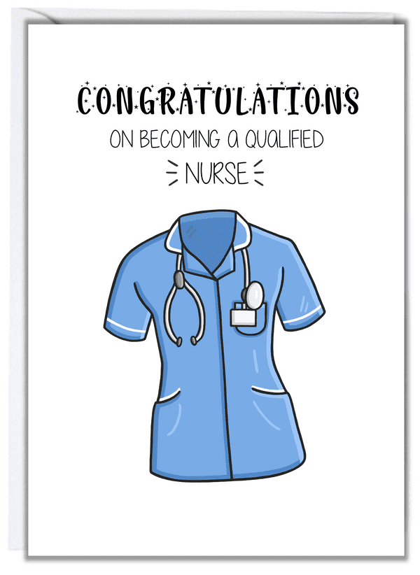 Congratulations Nurse Card – Cheerful Blank Greeting Card for Newly ...