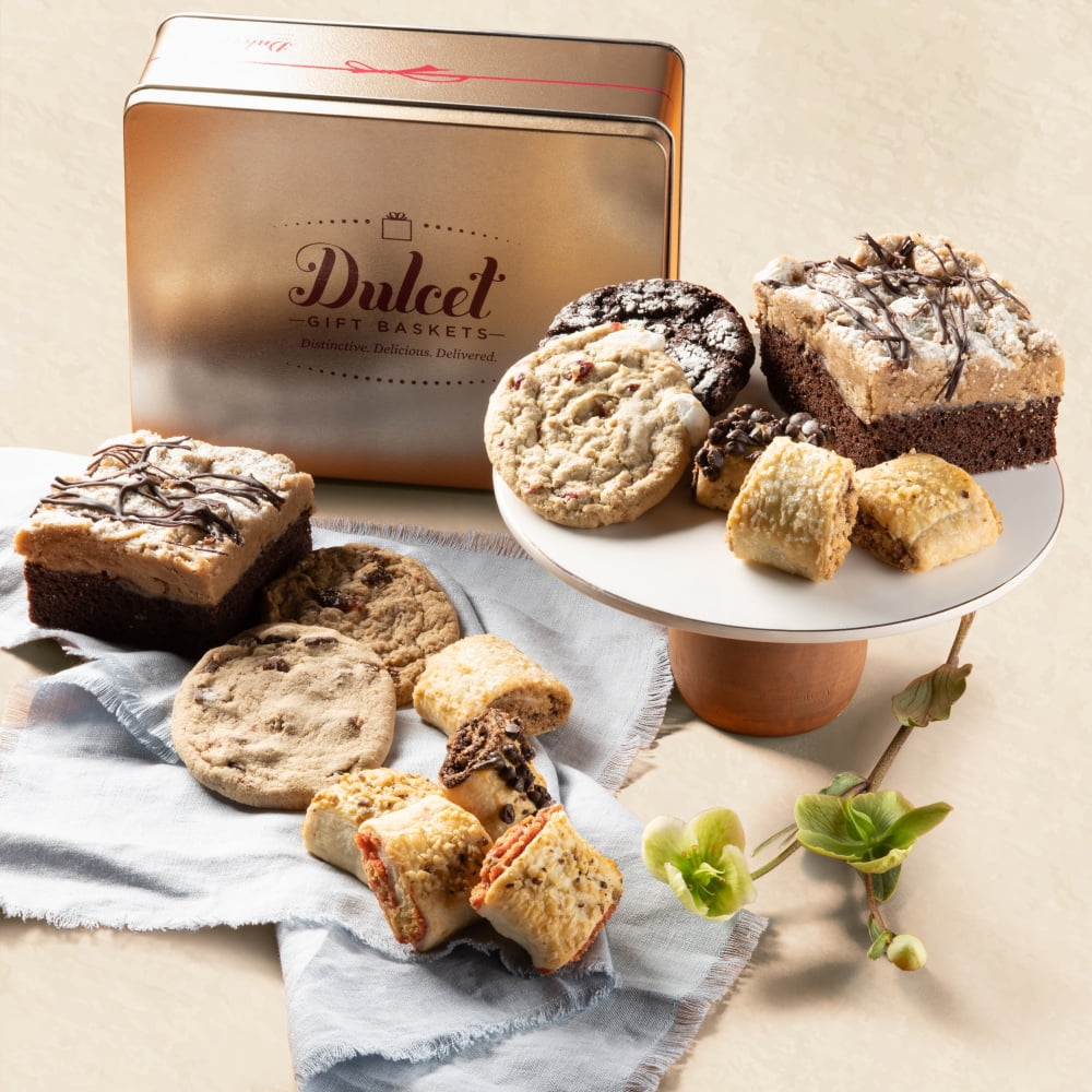Dulcet Gift Baskets Old Fashioned Bakery Gift Tin - Gourmet Box Ideal ...