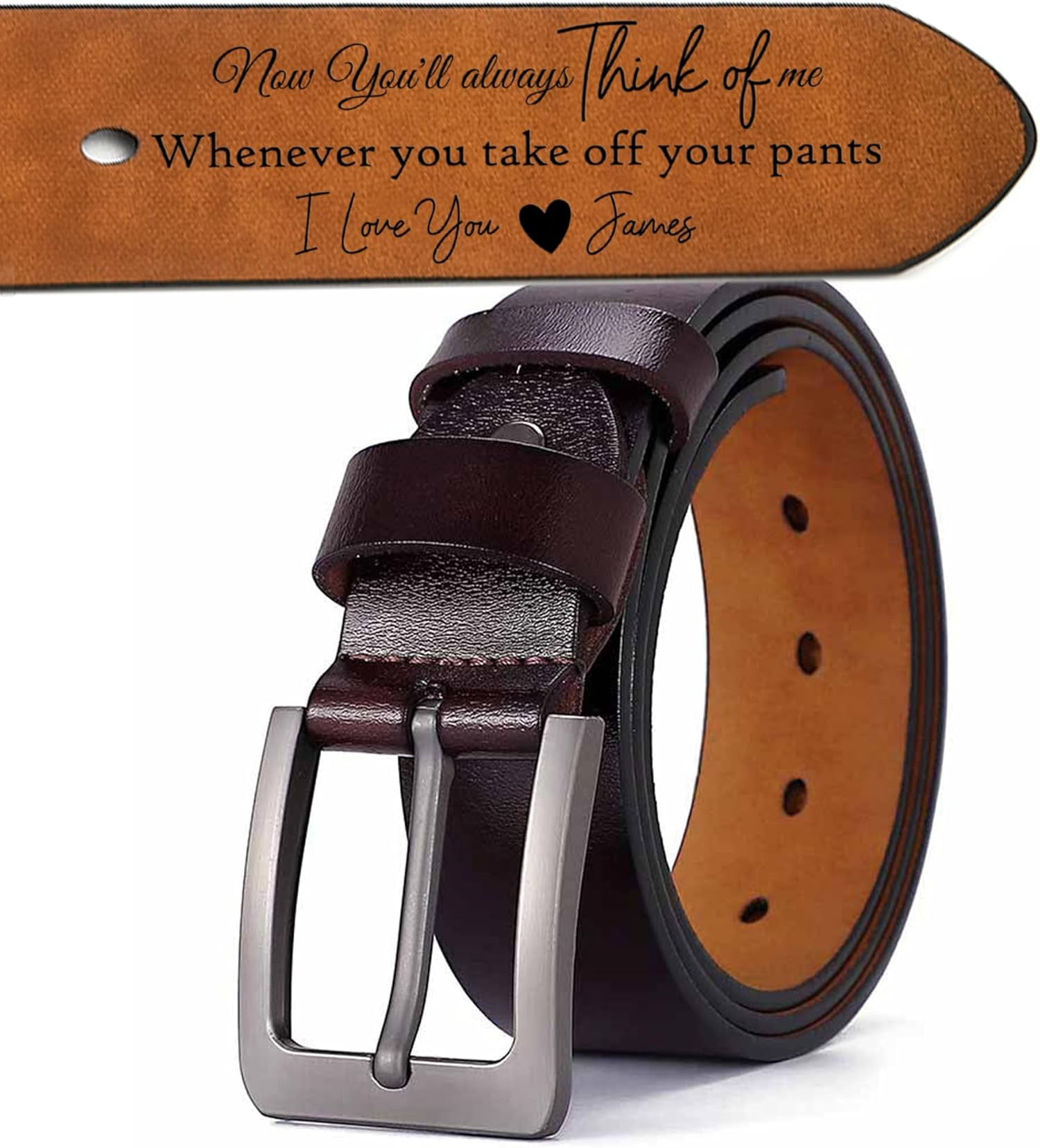 Congratulations On Being My Husband,Personalized Engraved Leather Belt ...