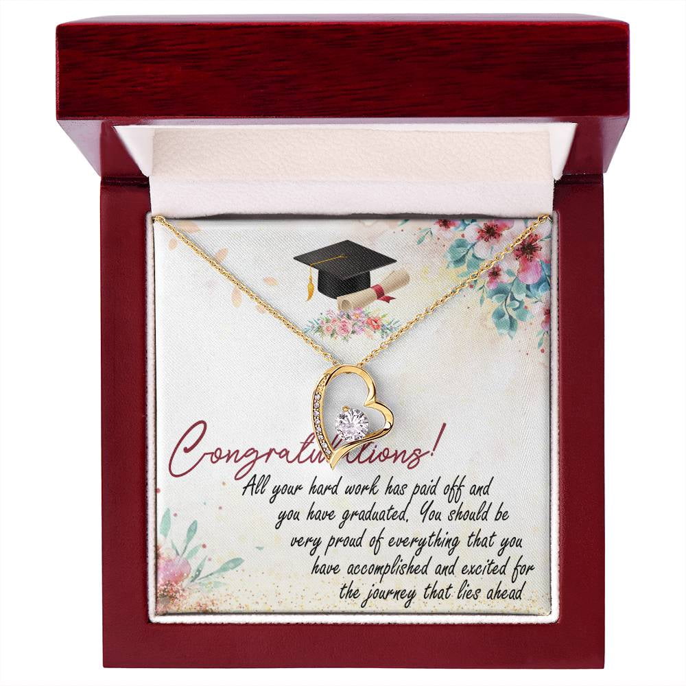 Congratulations On Graduation Day Message Card - Forever Love Necklace ...