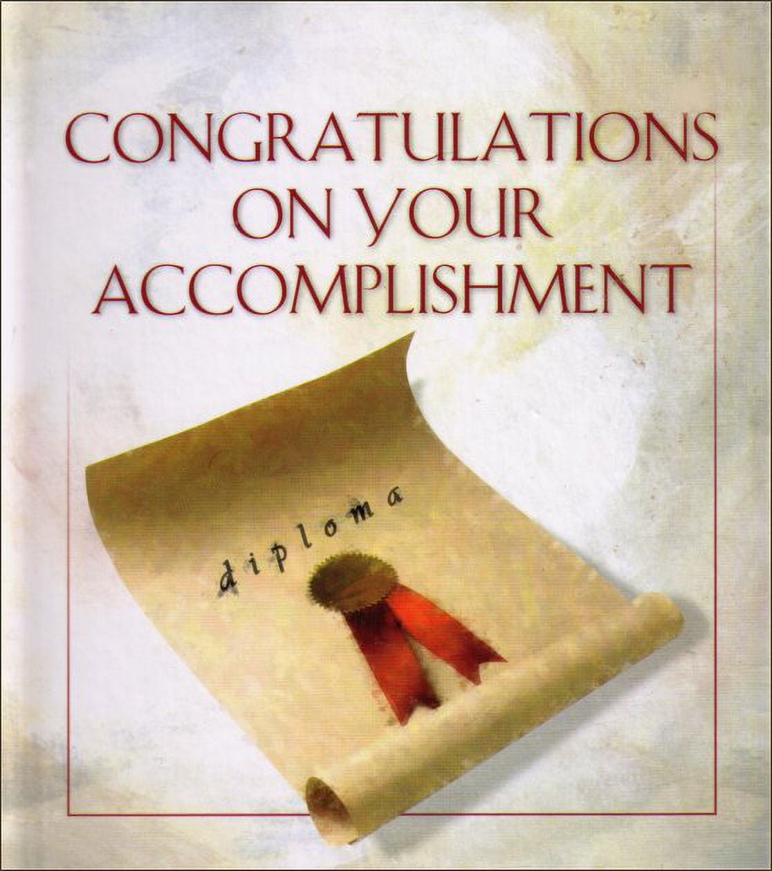 Congratulations On Your Accomplishment Hardcover Book - Walmart.com