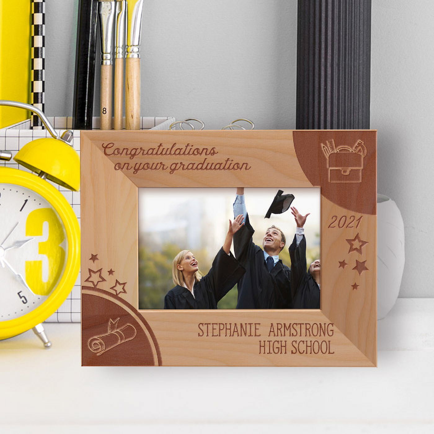Congratulations On Your Graduation Personalized Wooden Frame-5" x 3 1/2 ...
