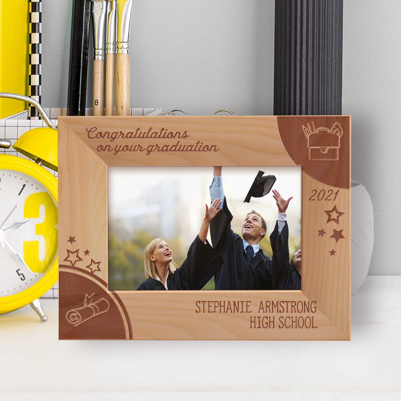 Congratulations On Your Graduation Personalized Wooden Frame-6" x 4 ...