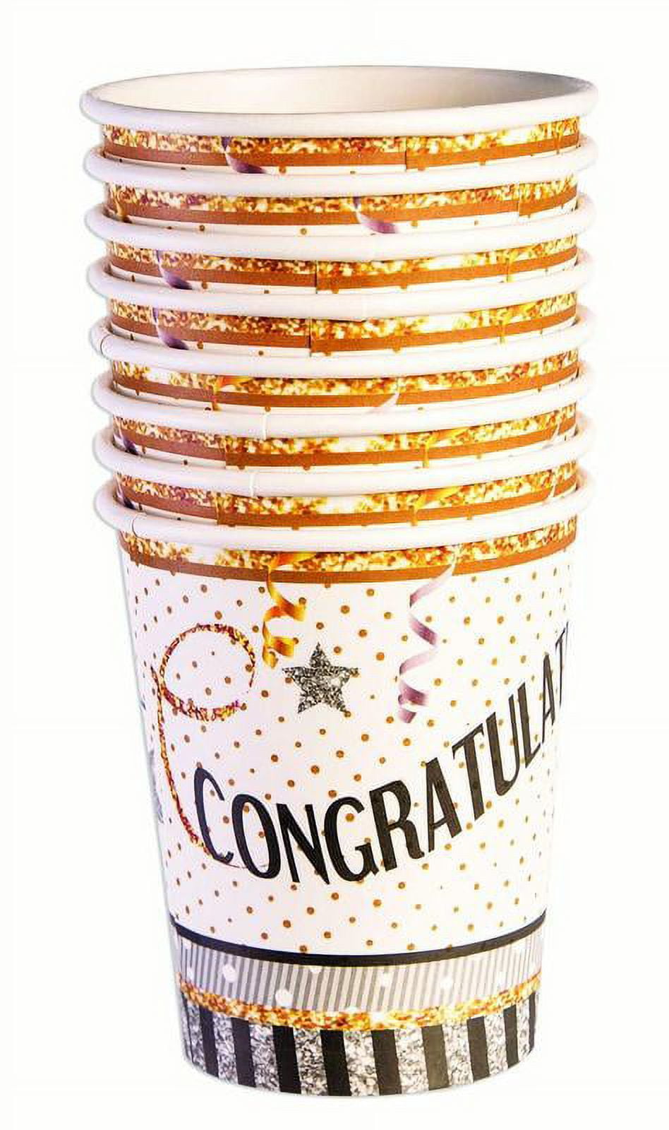 Congratulations Paper 9oz Cups (8 Count) - Walmart.com