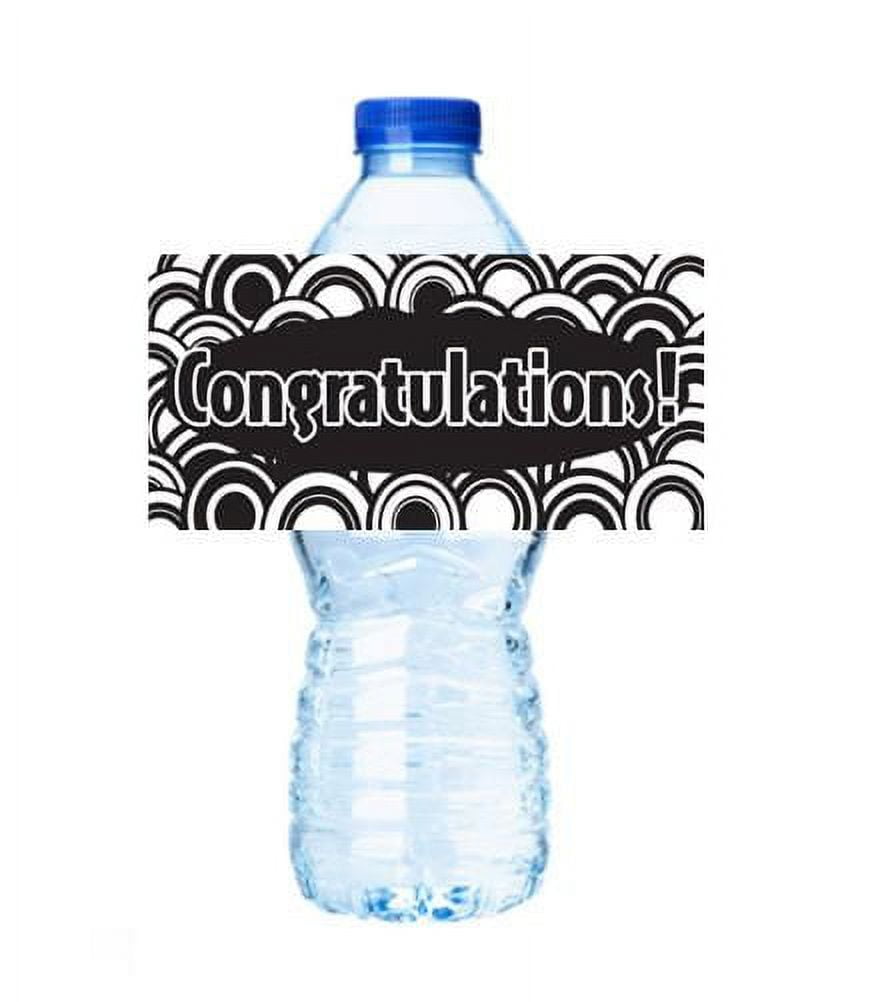 Congratulations Party Decorations 15ct Water Bottle Sticker Labels ...