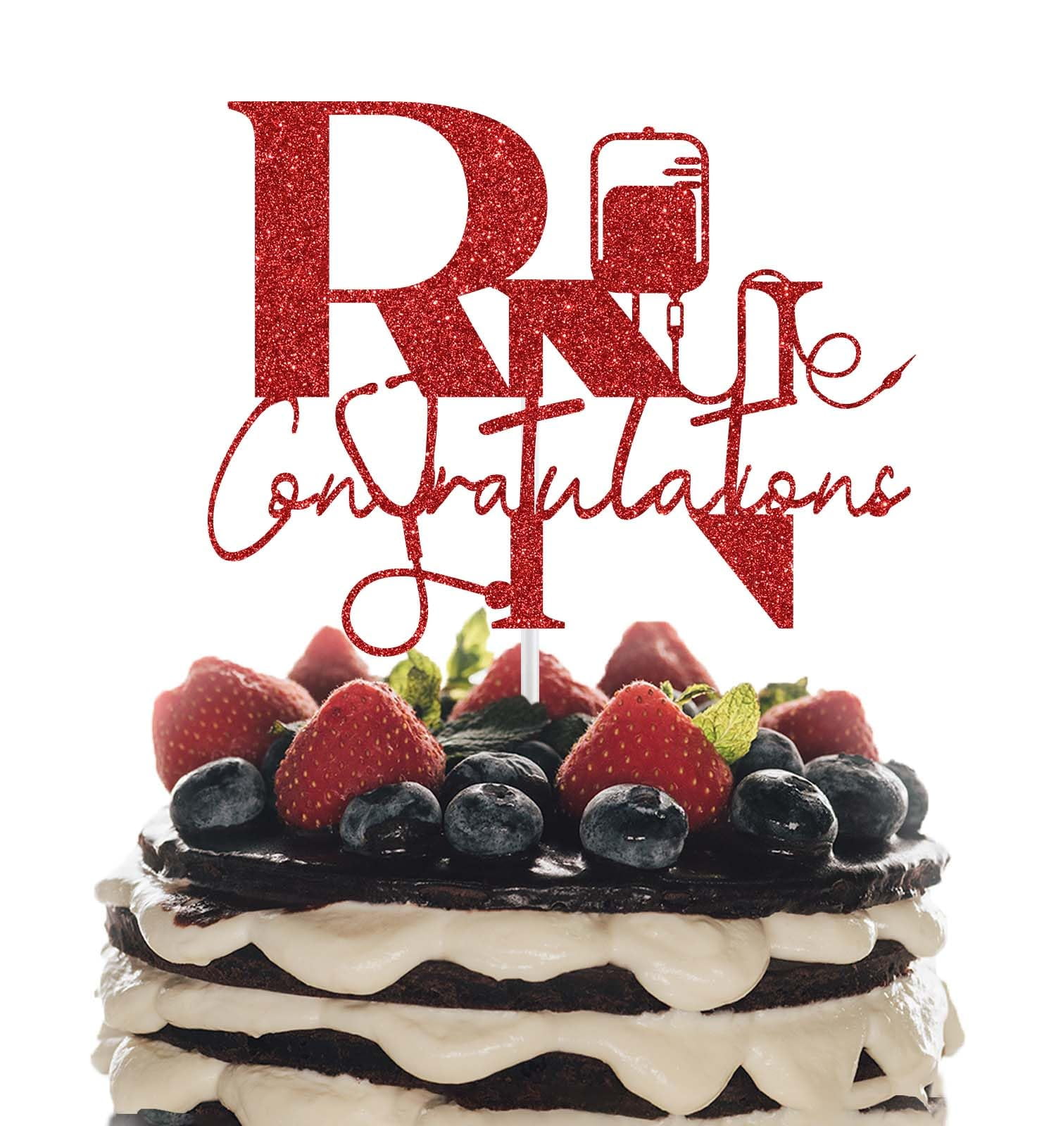 Congratulations RN Cake Topper, Congrats Nurse/RN Grad H2FSDCake ...