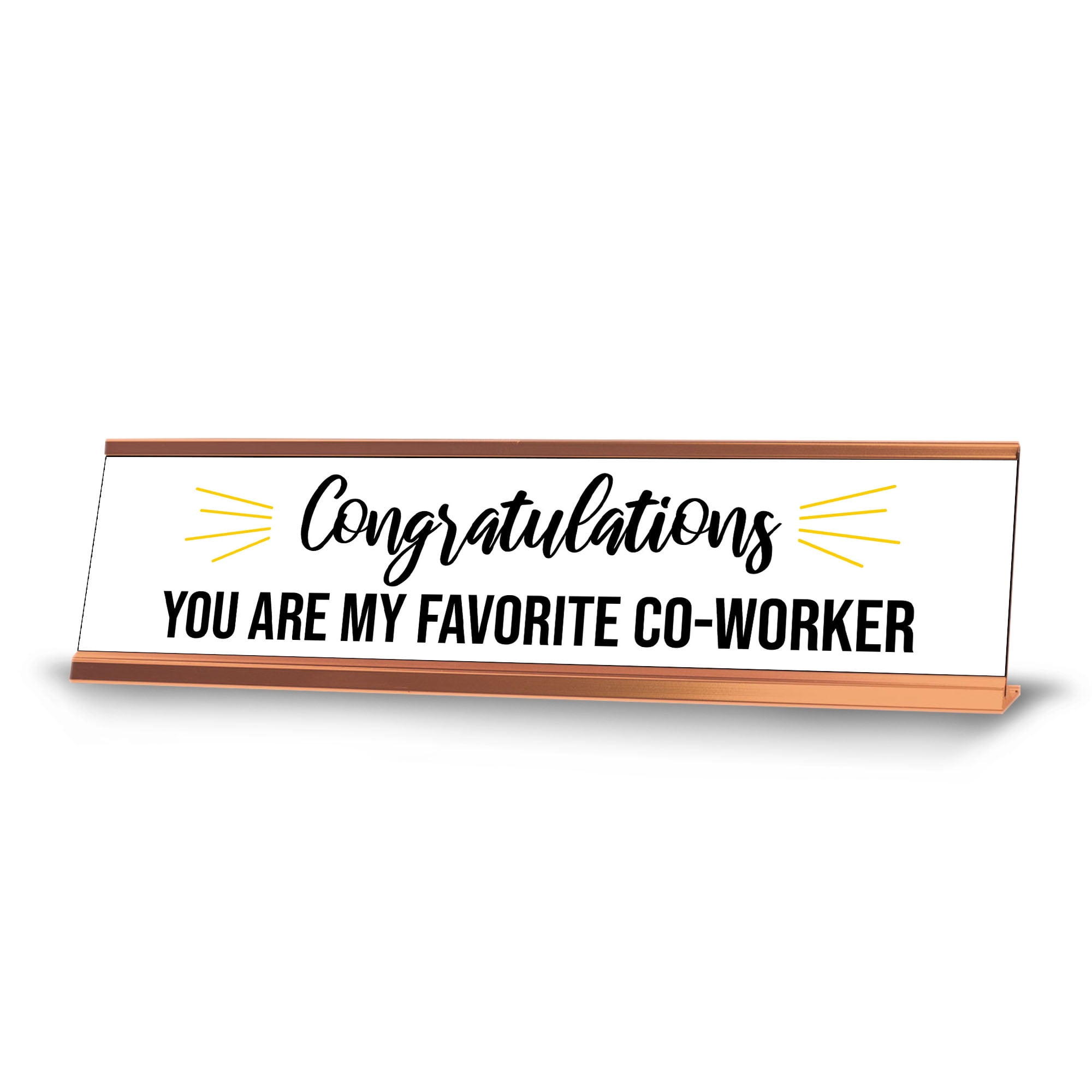 Congratulations You are My Favorite Co-Worker, Highlights Gold Frame ...