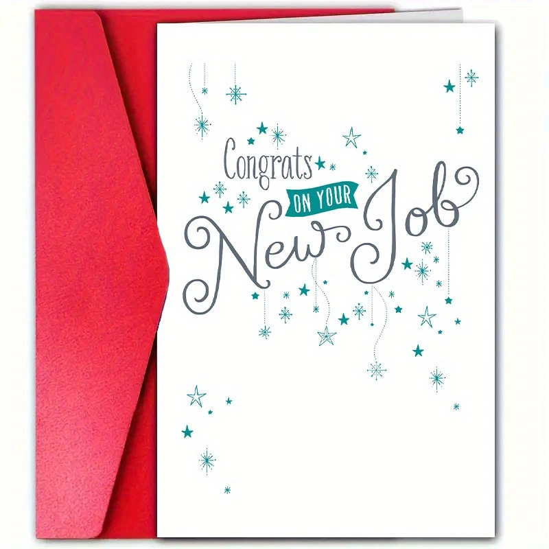 Congratulations on Your New Job Greeting Card – Sparkling Stars Design ...