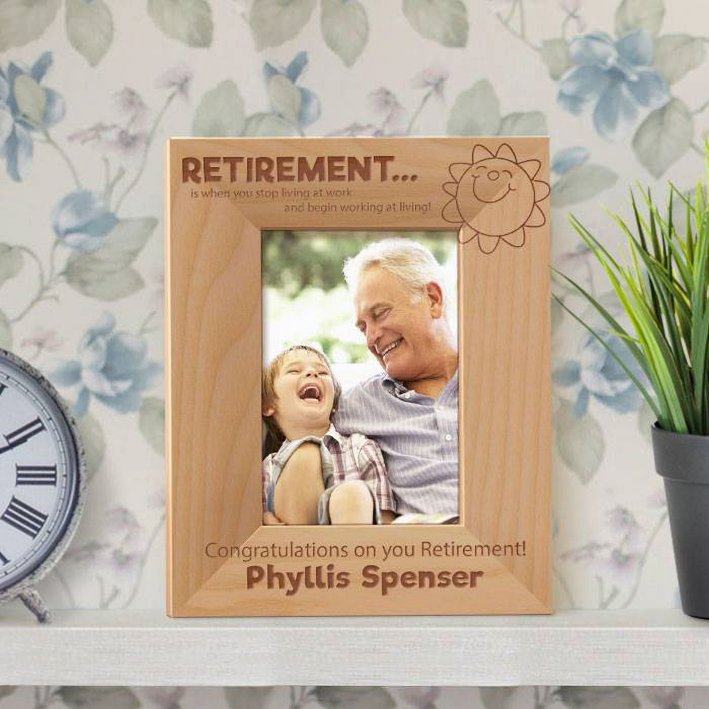 Congratulations on Your Retirement Personalized Wooden Picture Frame 3 ...