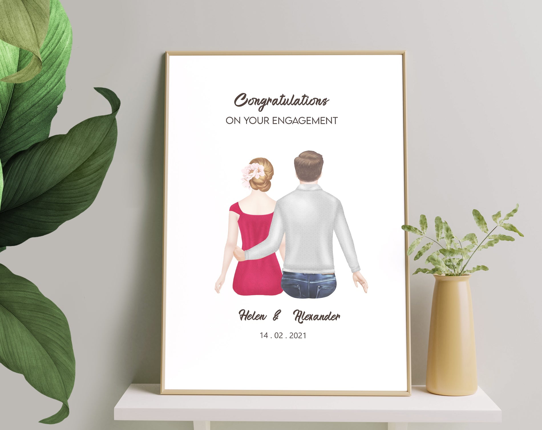 Congratulations on your engagement, Canvas-Poster-Digital file ...