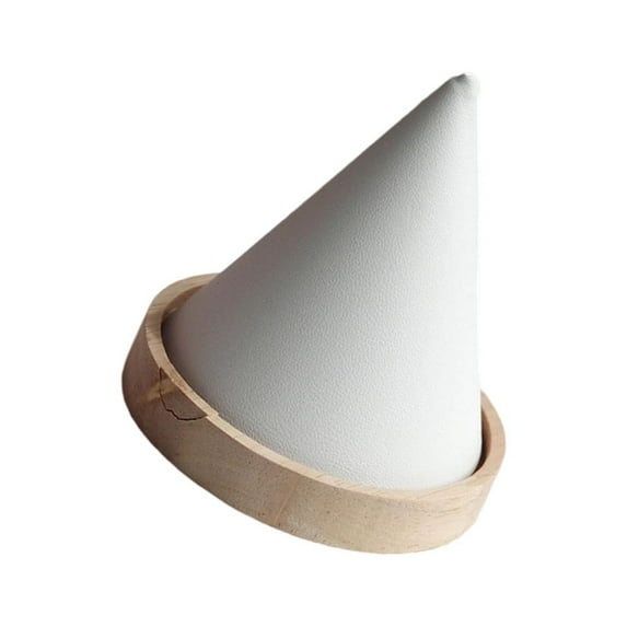 Lerpwige Wood Conical Jewelry Stand Velvets Lined Surfaces Protects ...