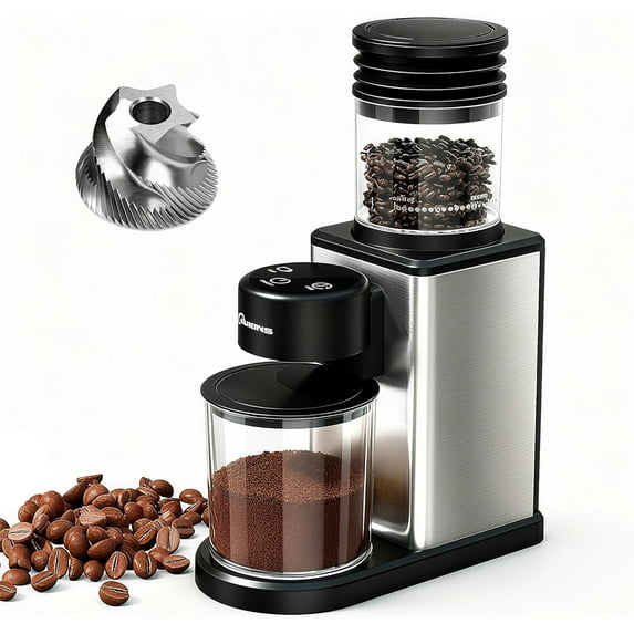 Conical Burr Coffee Grinder: Electric 200W 25-Setting - Adjustable for ...