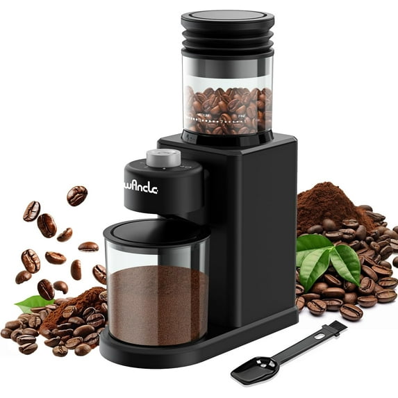 Conical Burr Coffee Grinder Electric - 200W Compact Automatic Coffee ...