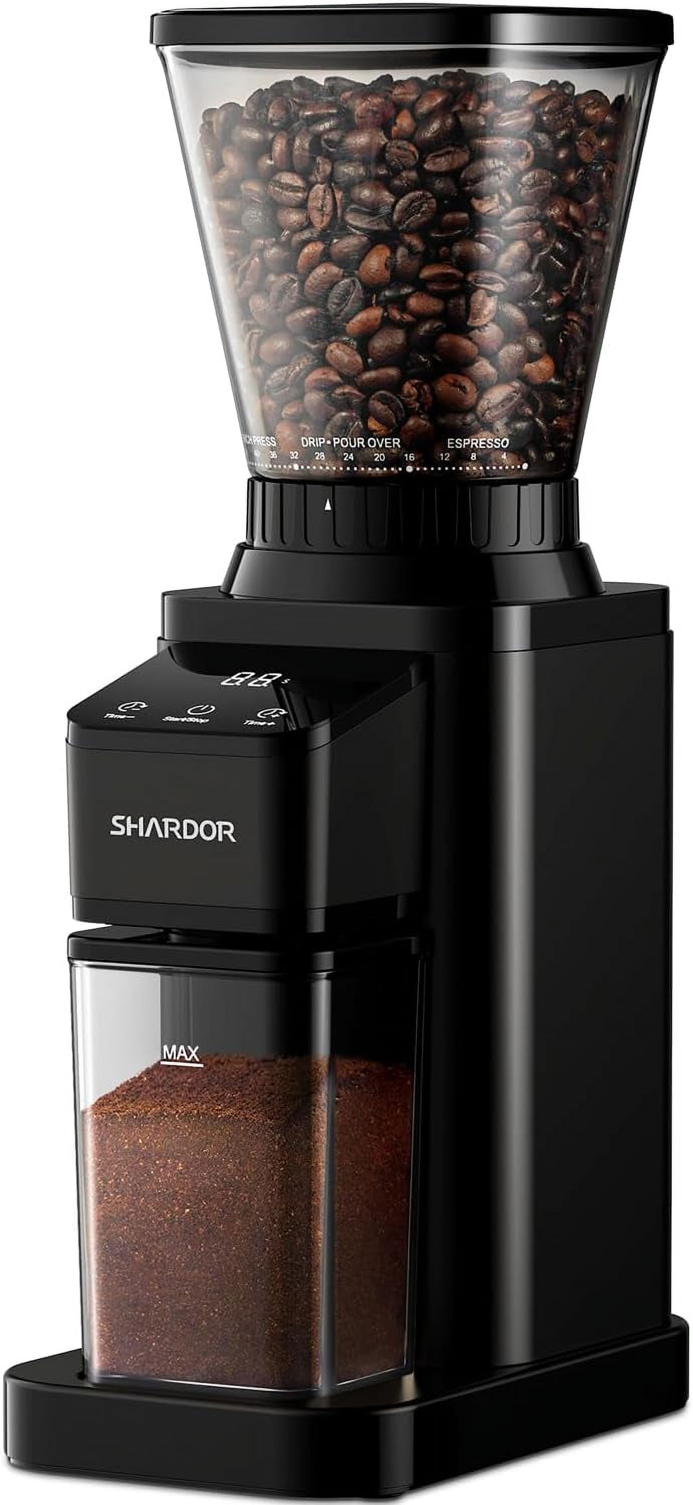 Conical Burr Coffee Grinder Electric, Adjustable Touchscreen Burr Mill ...