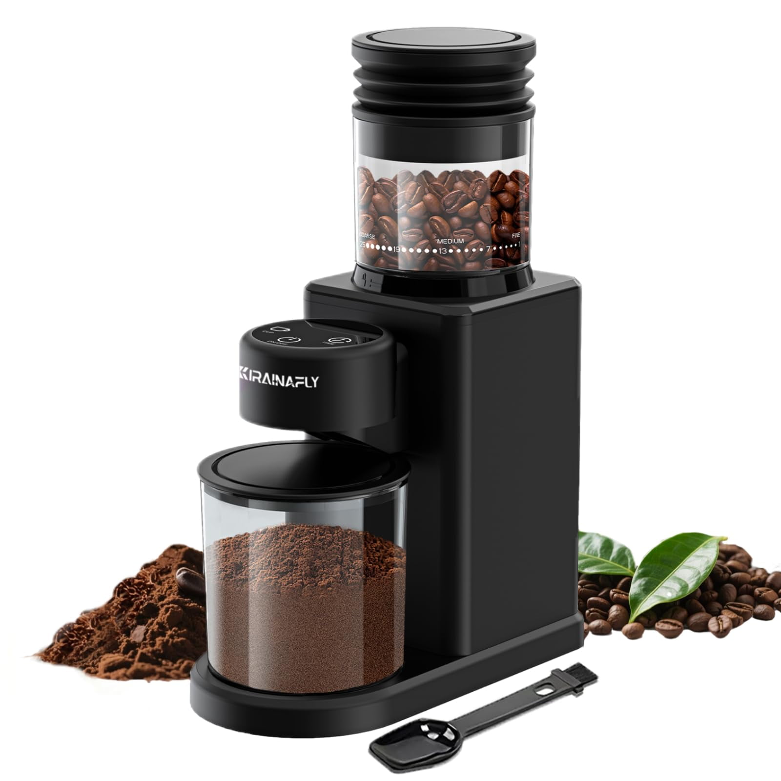 Conical Burr Coffee Grinder, Electric Coffee Bean Grinder with 25 ...
