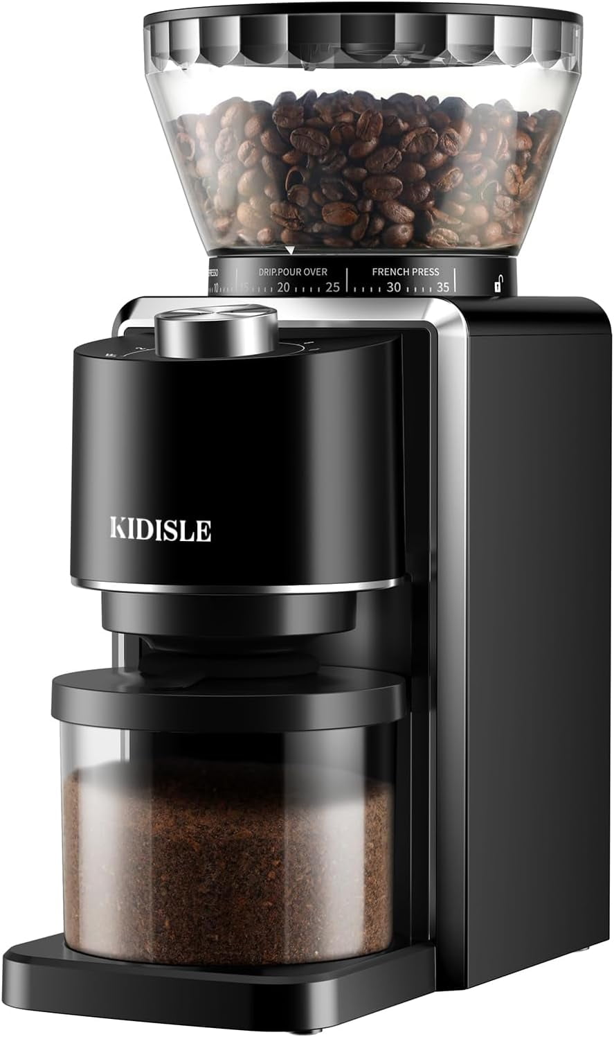 Conical Burr Coffee Grinder, Electric Coffee Bean Grinder for Precise ...