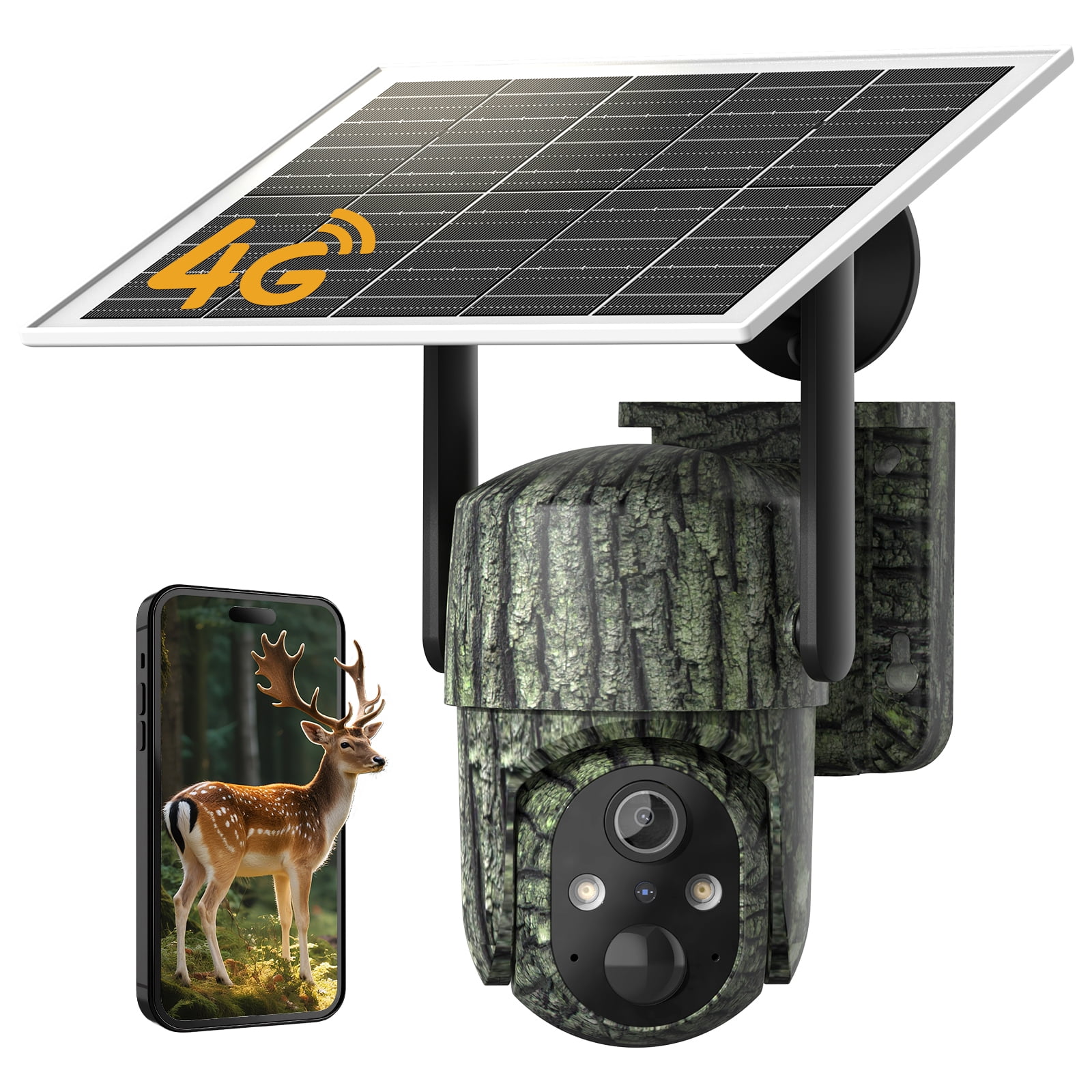Conico 4G LTE Cellular Trail Camera, Solar Powered Game Camera with PIR ...