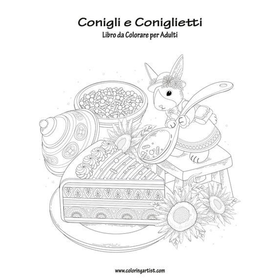 Conigli E Coniglietti Conigli e Coniglietti Libro da Colorare per ...