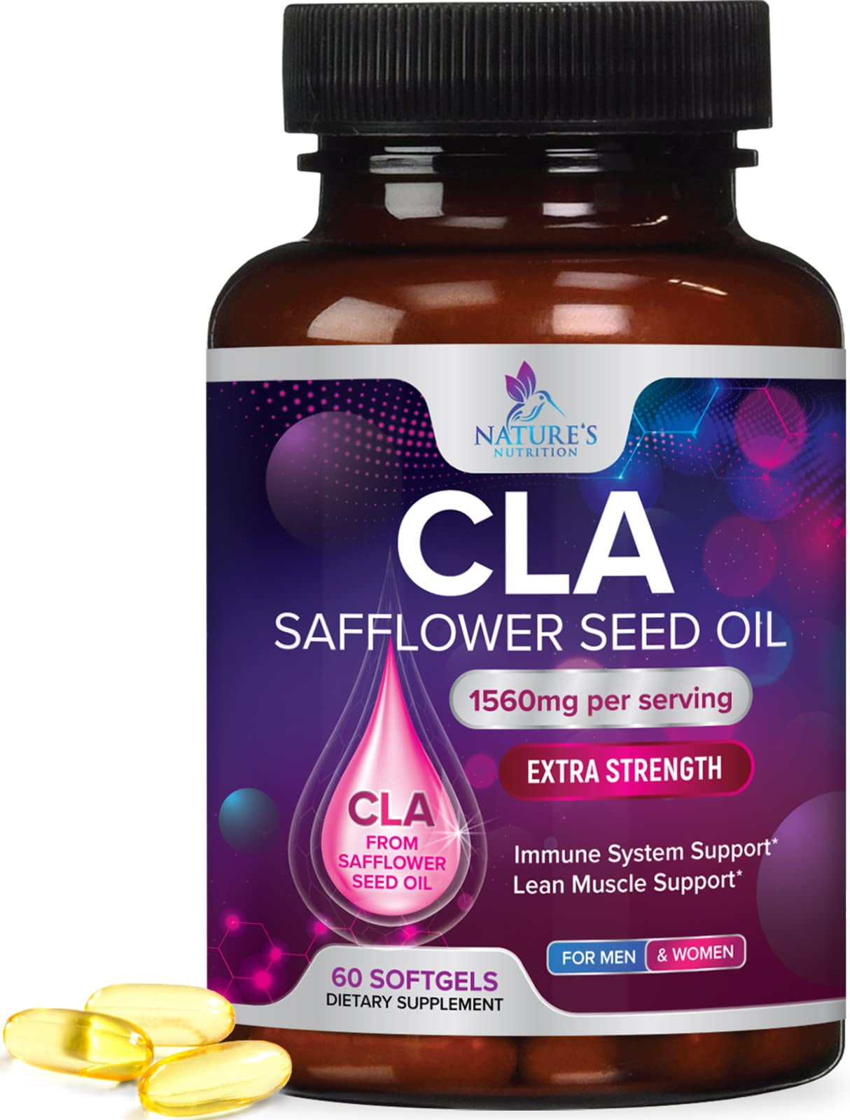 CLA Supplement, Conjugated Linoleic Acid 1560mg - Extra Strength CLA ...