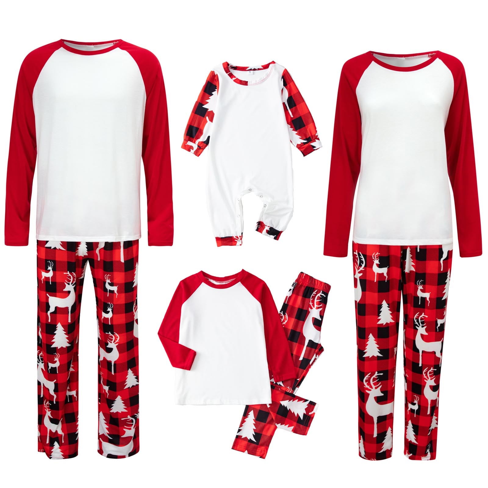 Conjuntos A Juego Para Fotos Familiares Plus Size Christmas Pajamas for ...