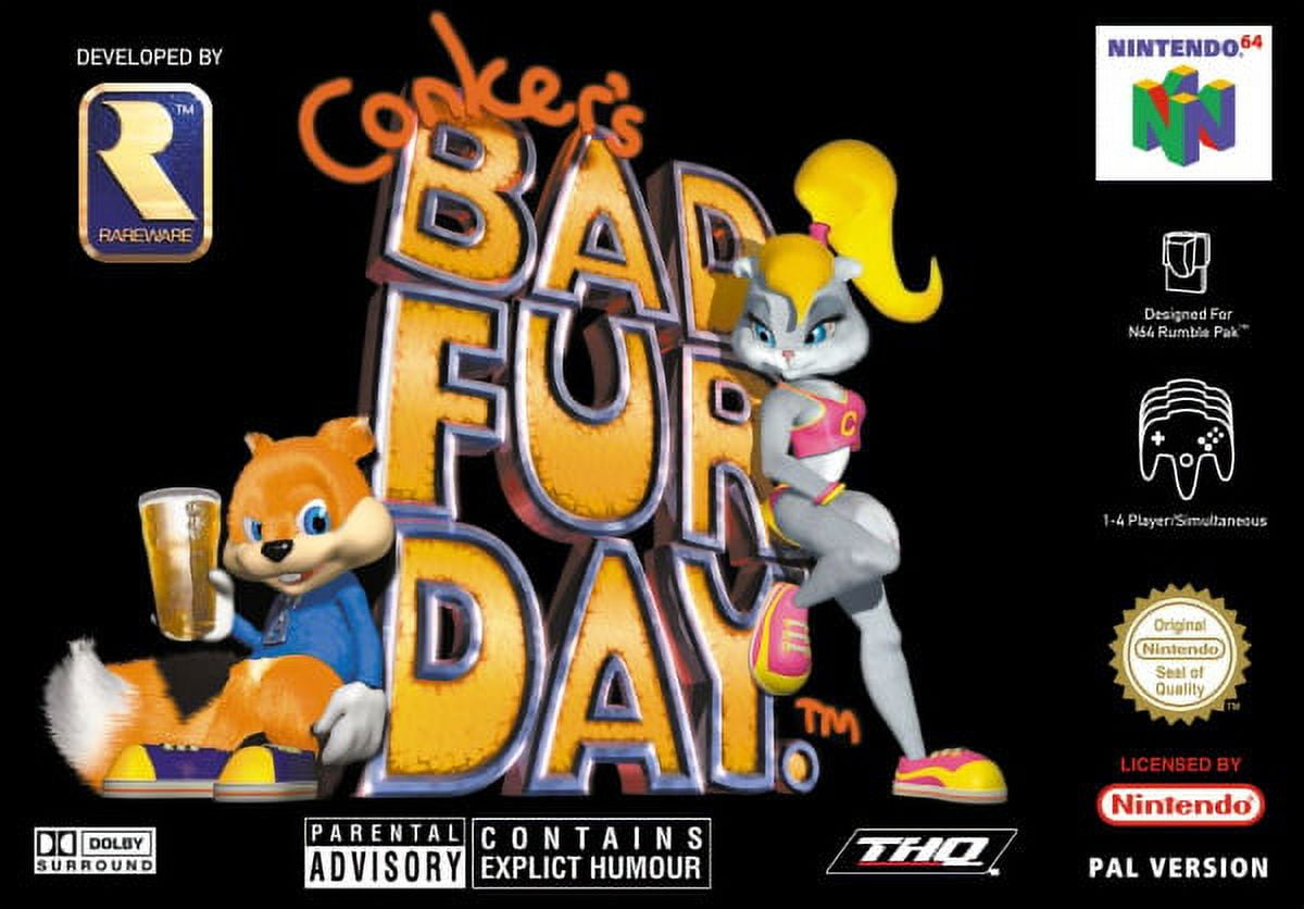 Conker's Bad Fur Day Games Cartridge Card for N64 (US Version ...