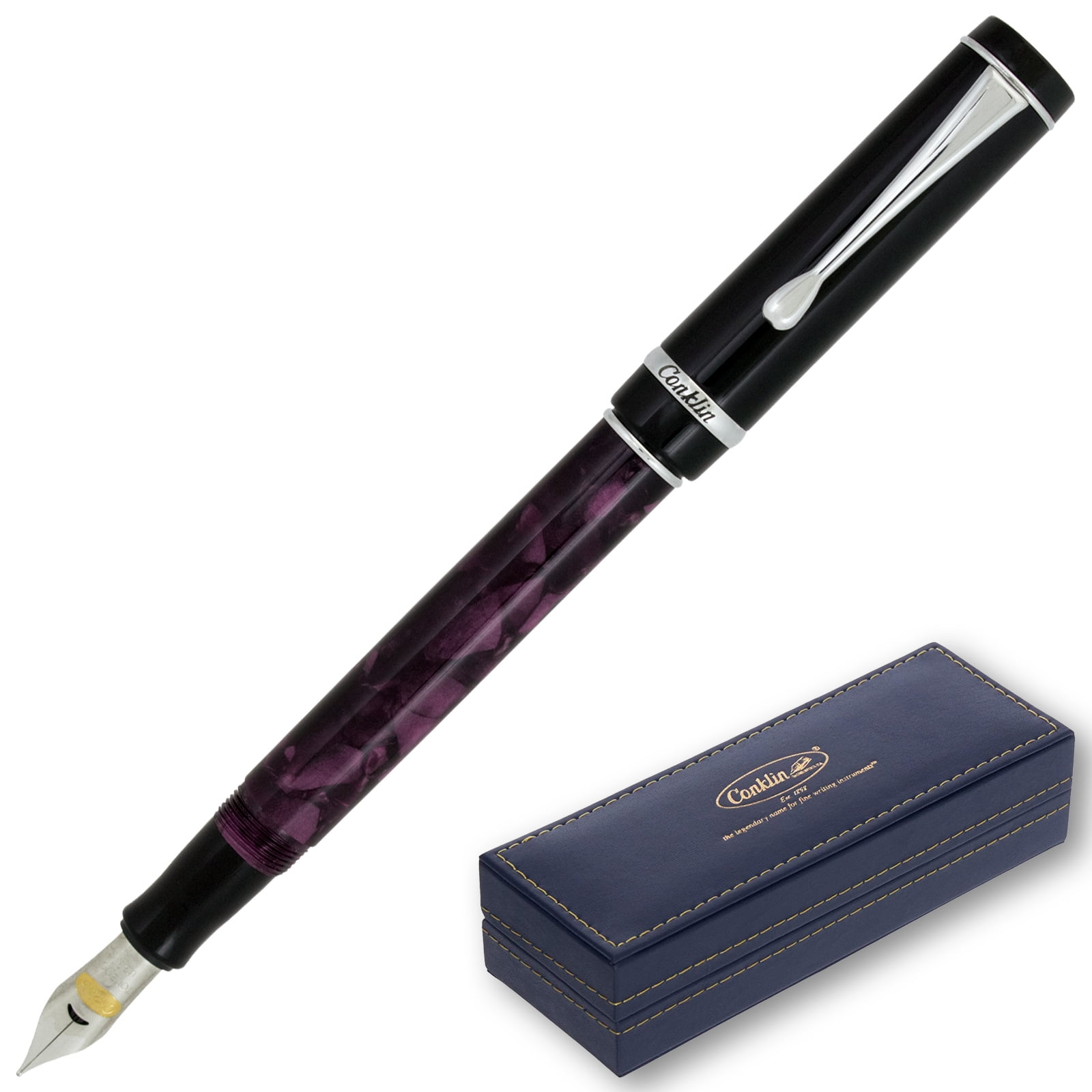 Conklin Duragraph Fountain Pen - Purple Nights, JoWo Nib with Medium ...