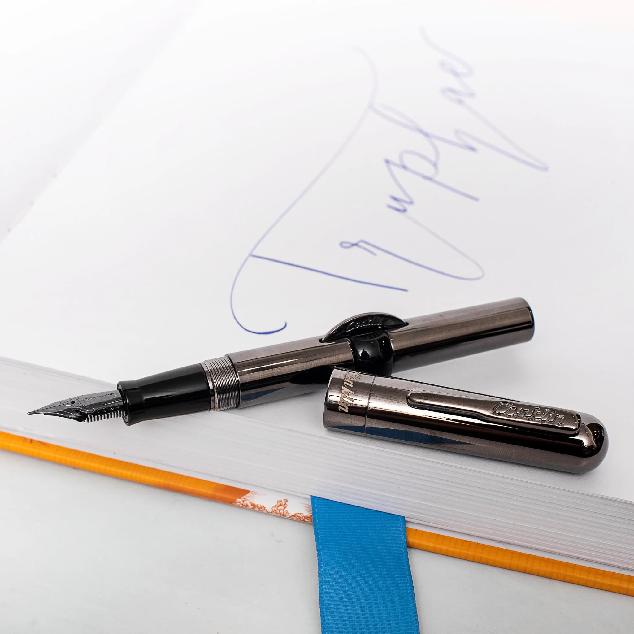 Conklin Mark Twain Gunmetal Crescent Filler Fountain Pen - Walmart.com