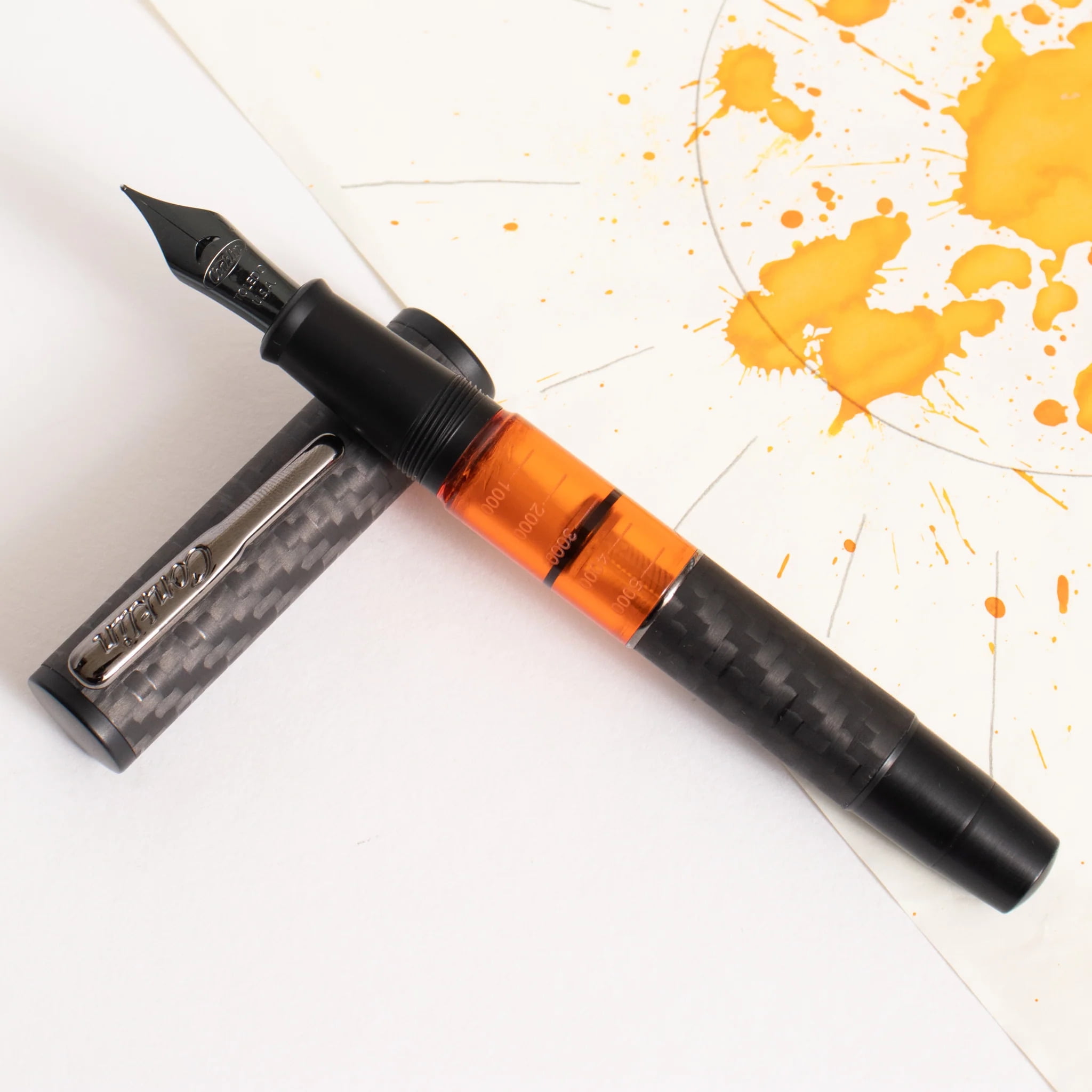 Conklin Word Gauge Orange Carbon Stealth Fountain Pen - Walmart.com