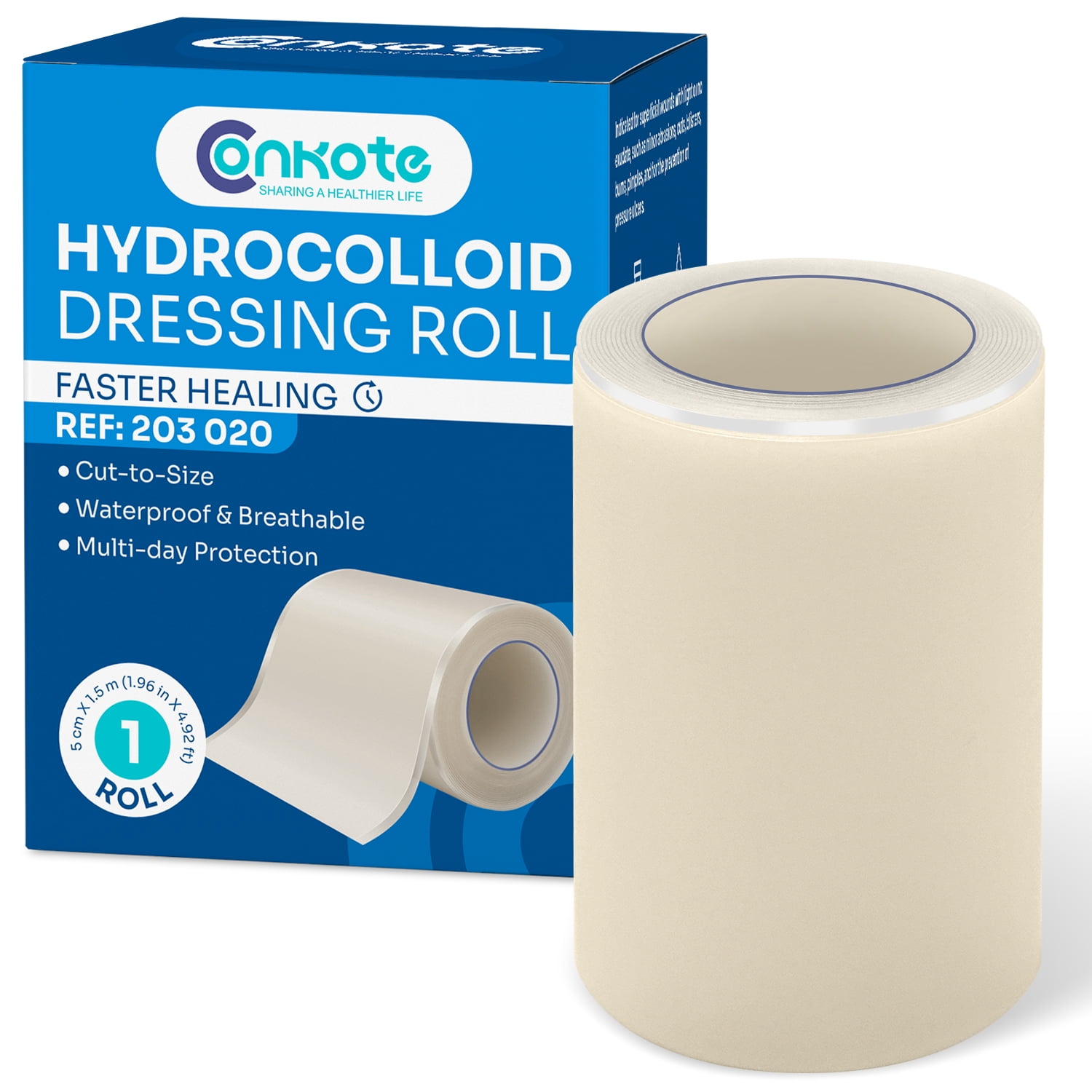 Conkote Hydrocolloid Roll Dressing for Wound Care, Extra Large ...