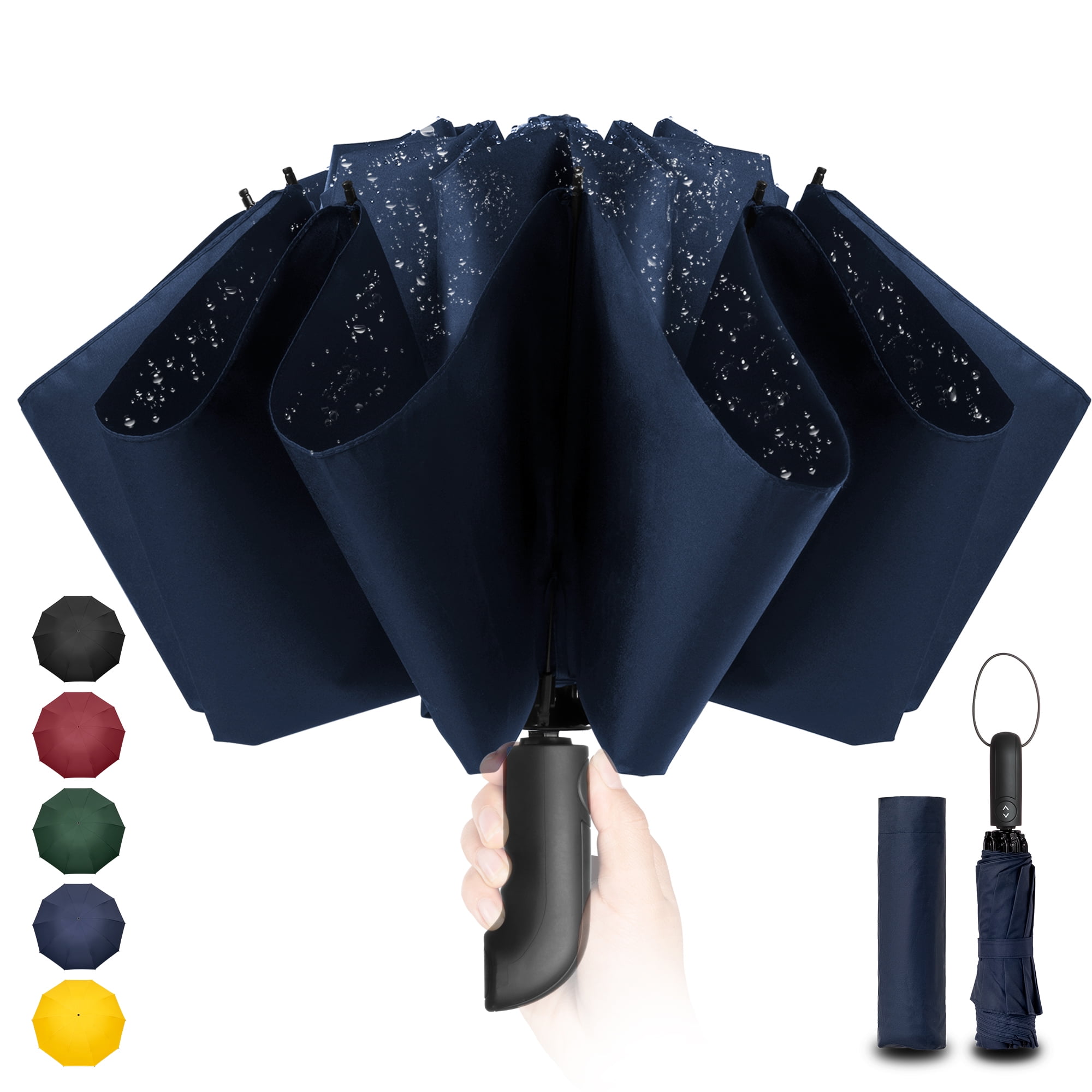 "Conlun Compact Folding Umbrella, Auto Reverse, Windproof, Teflon ...