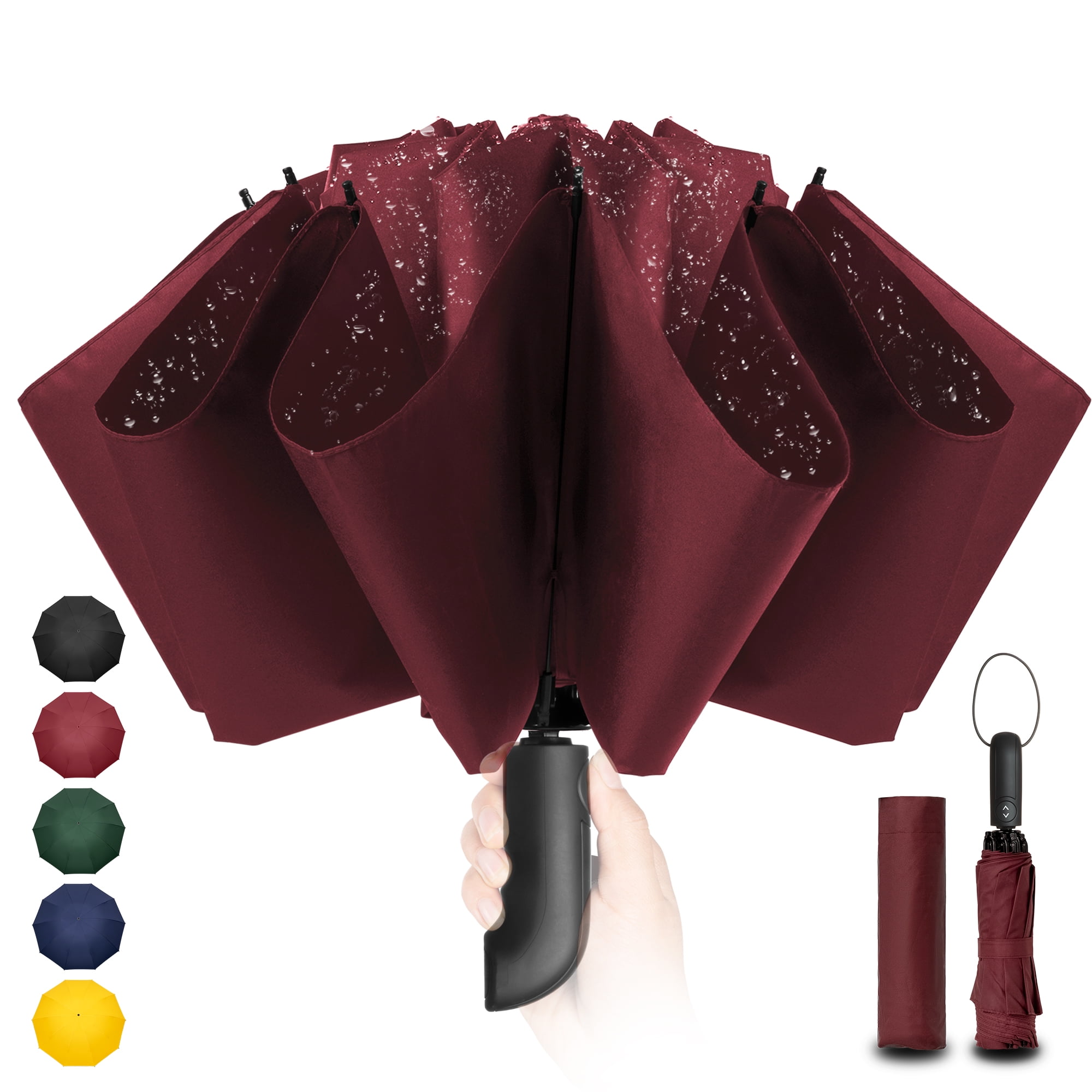 "Conlun Compact Automatic Folding Umbrella, Windproof, Inverted, Extra ...