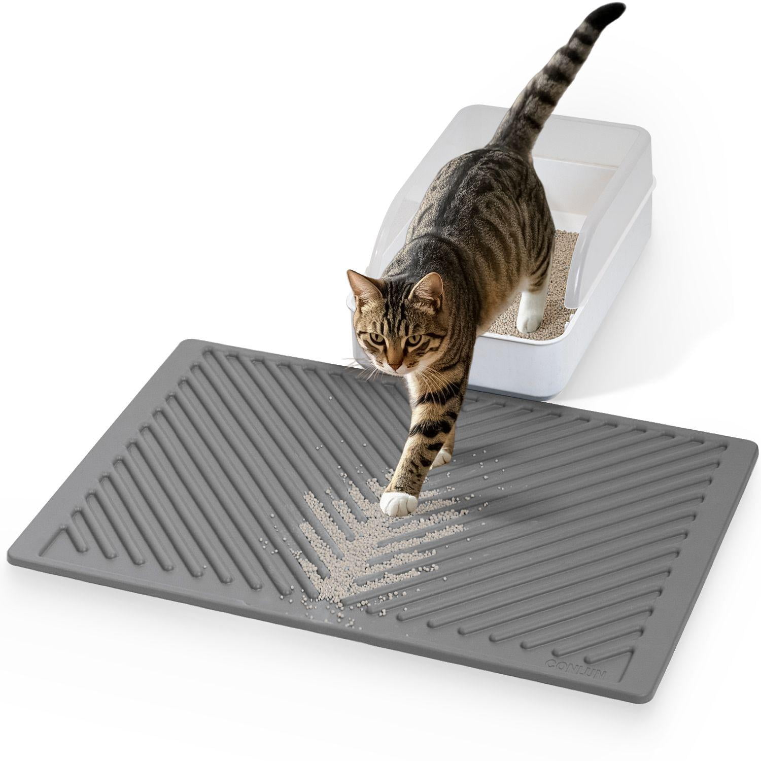 "Conlun Large Washable Cat Litter Mat, 22""x16"", Arched Design, Easy ...