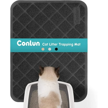 Double Layer Cat Litter Trapping Mat, Non-slip Waterproof Cat Cleaning ...