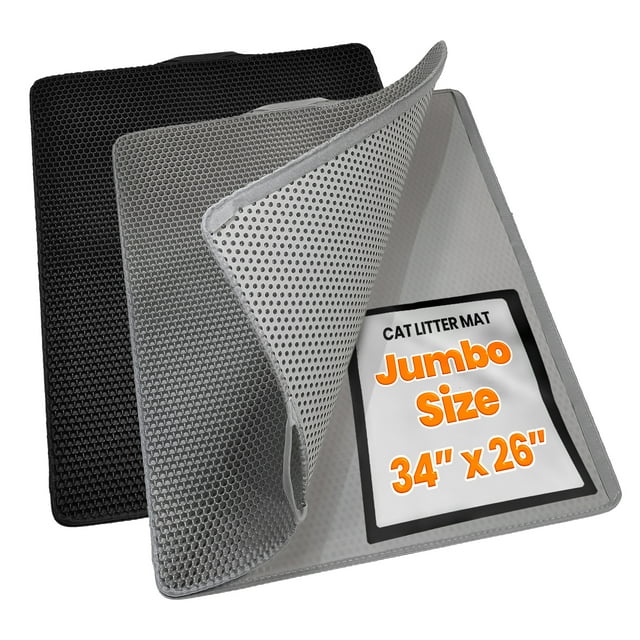 "Conlun Large Anti-Tracking Kitty Litter Mat - 34""x26"" Honeycomb ...