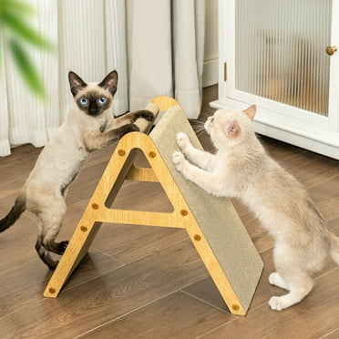 Petpals 2 in 1 Cat House with Corrugate Scratching Pad, Cozy Small Pet ...