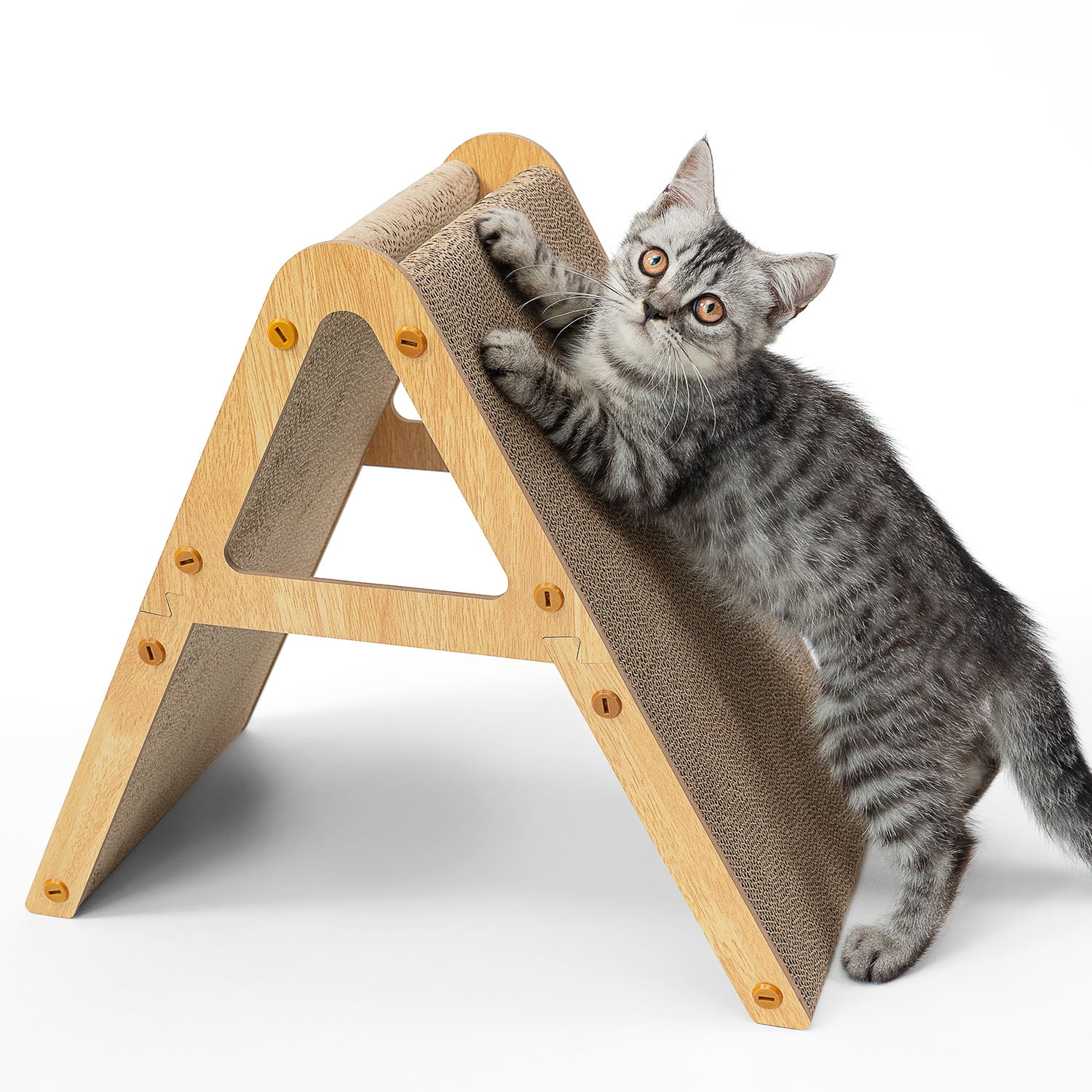 Conlun Cat Scratcher,A-Shape Cat Scratching Board for Various Cat ...