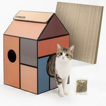 Conlun Cat Scratcher,A-Shape Cat Scratching Board for Various Cat ...