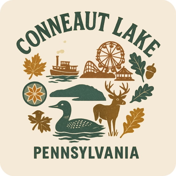 Conneaut Lake Pennsylvania Keepsakes Souvenir Vinyl Sticker ...