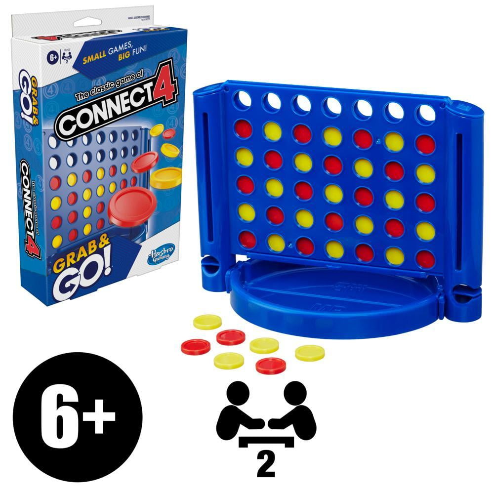 Connect 4 Grab and Go Game for Ages 6 and Up, Portable Game for 2 ...