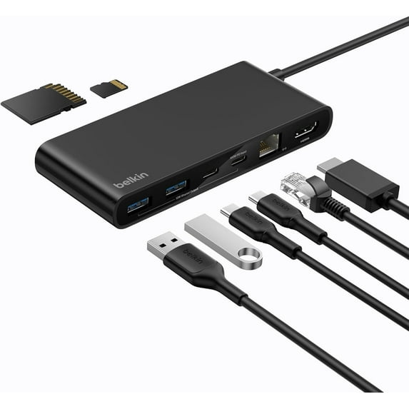 Connect 8-Port USB C Hub, Supports Display w/Resolutions up to 4K@60Hz ...