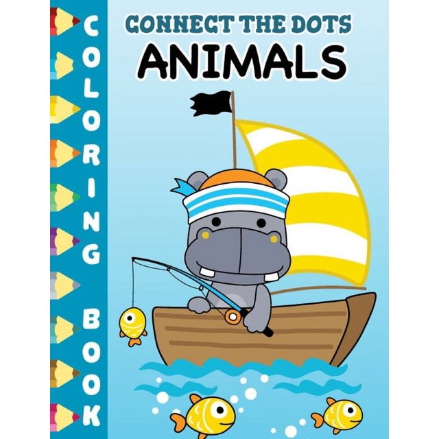 Connect the Dots Animals Coloring Book: Cute Dinosaur Animals, Zoo ...