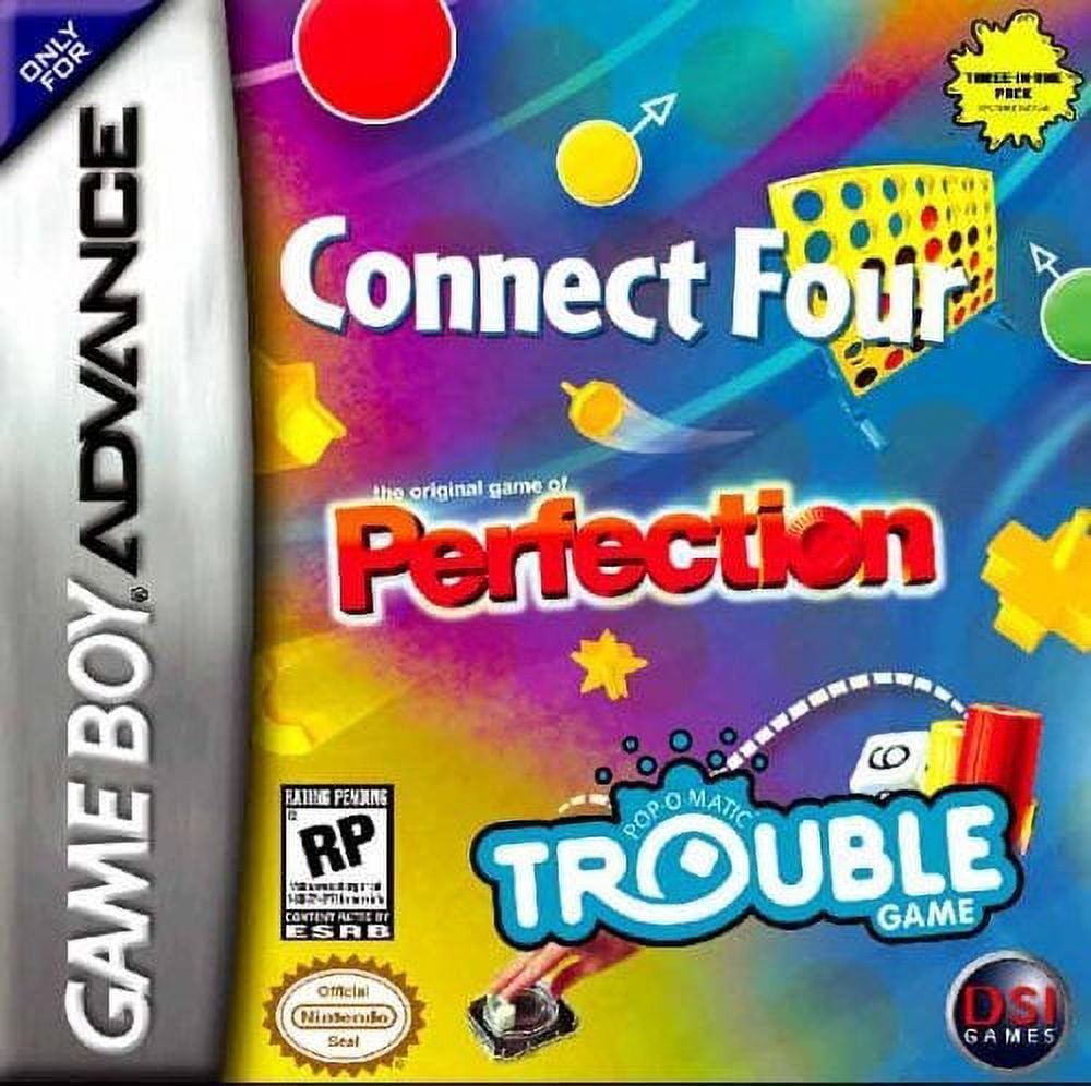 Pre-Owned Connect Four / Perfection / Trouble - Nintendo Gameboy Advance GBA - Walmart.com