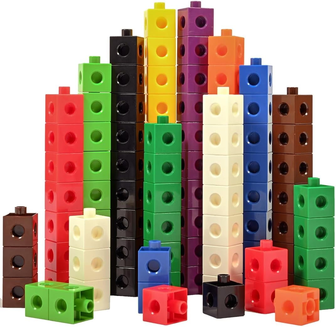 Connect the cubes | 100 pieces | counting cubes | color sorting toy ...