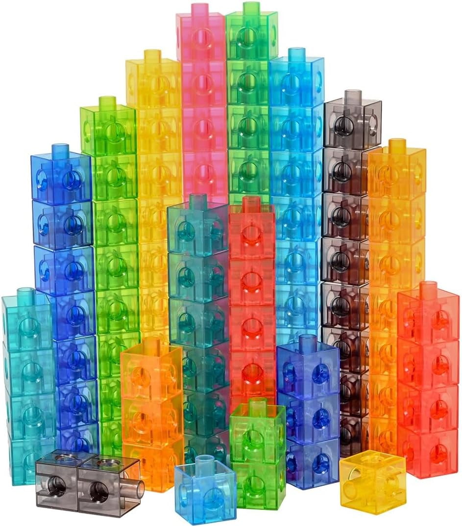 Connect the cubes | 100 pieces | counting cubes | color sorting toy ...