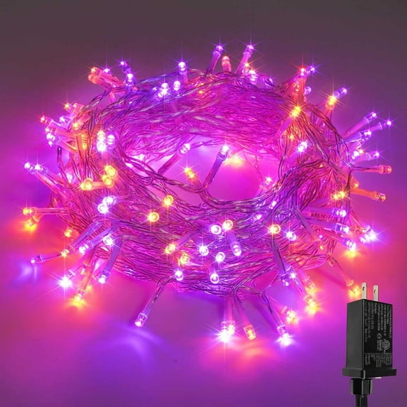 Connectable 200 LED Indoor Outdoor with Timer, 66FT 13 Modes Warm White ...