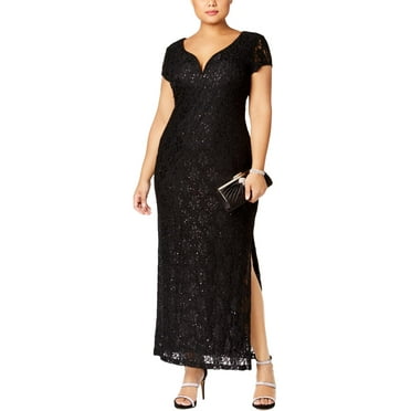 Roaman's Women's Plus Size Glam Maxi Dress Beaded Formal Evening ...