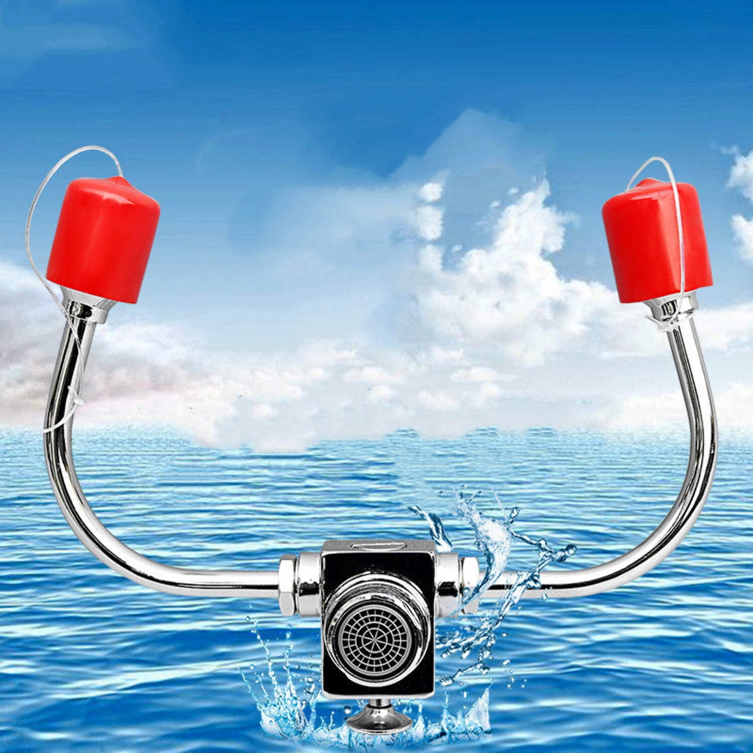 Connected Faucet Eyewash Basin Faucets Wall Mounted Eye Wash Station ...