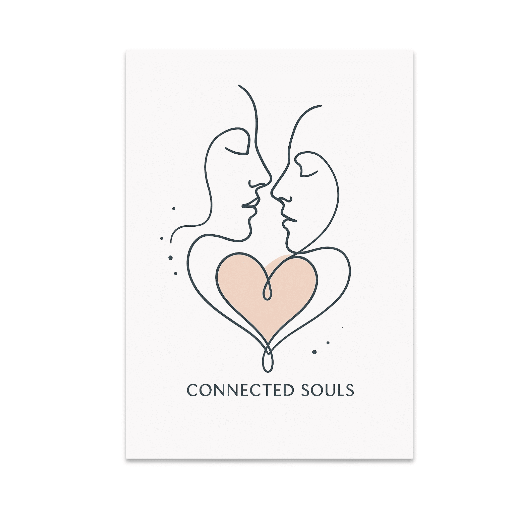 Connected Souls Abstract Art - Romantic Decor - 13x19 Poster Print ...