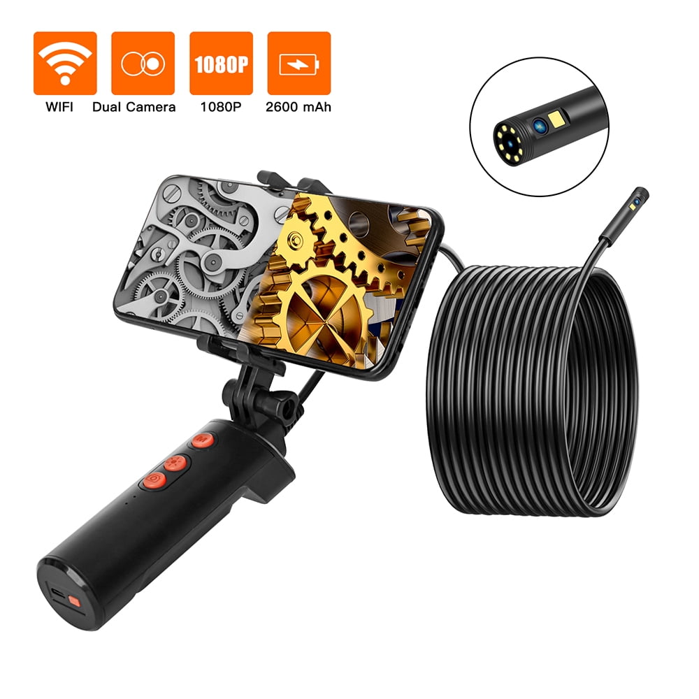 Connected industrial endoscopy borescope inspection double camera built ...